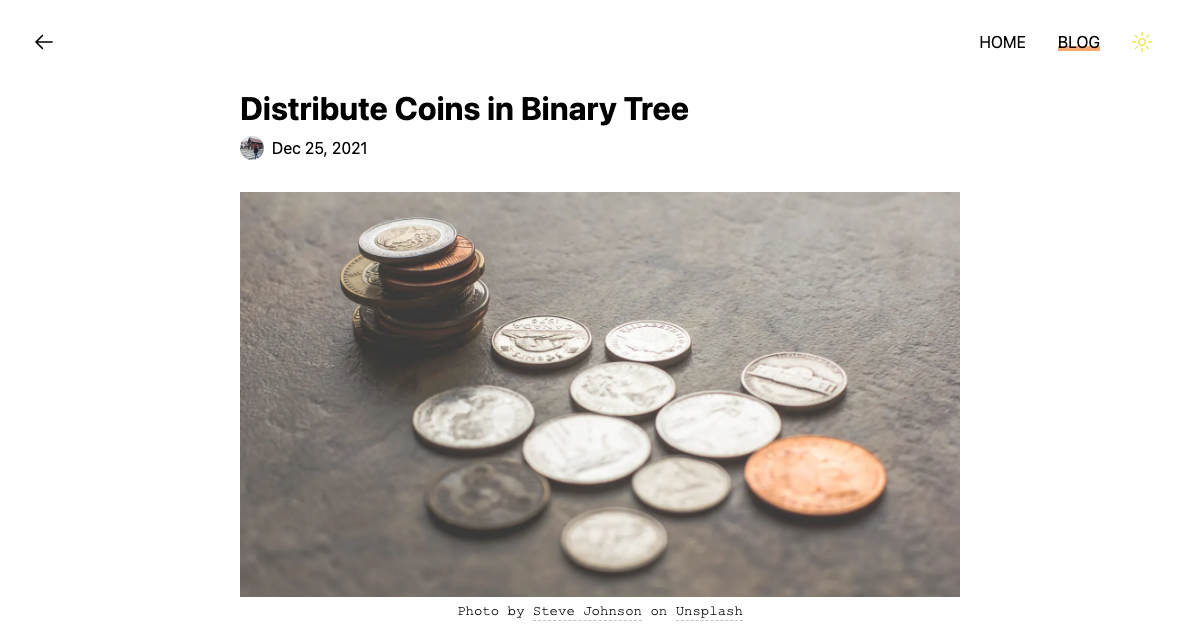 Distribute Coins in Binary Tree | Peng Jie's Blog
